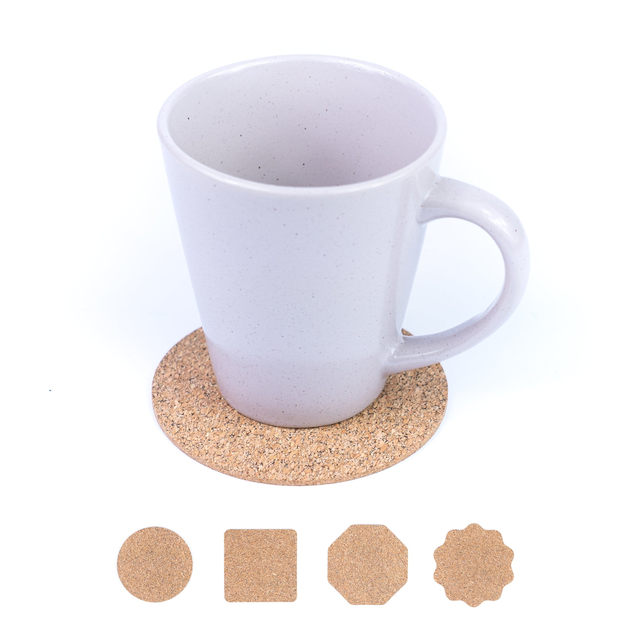 10pcsNatural Cork Coasters – Heat-Resistant Drink Mats L-1168-10 – MB Cork