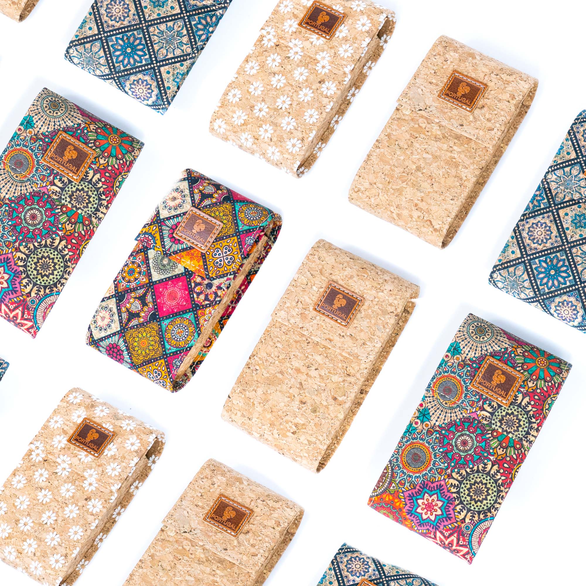 Floral Print Cork Cigarette and Lighter Holder BAGD-470A-MIX-6（6units ...