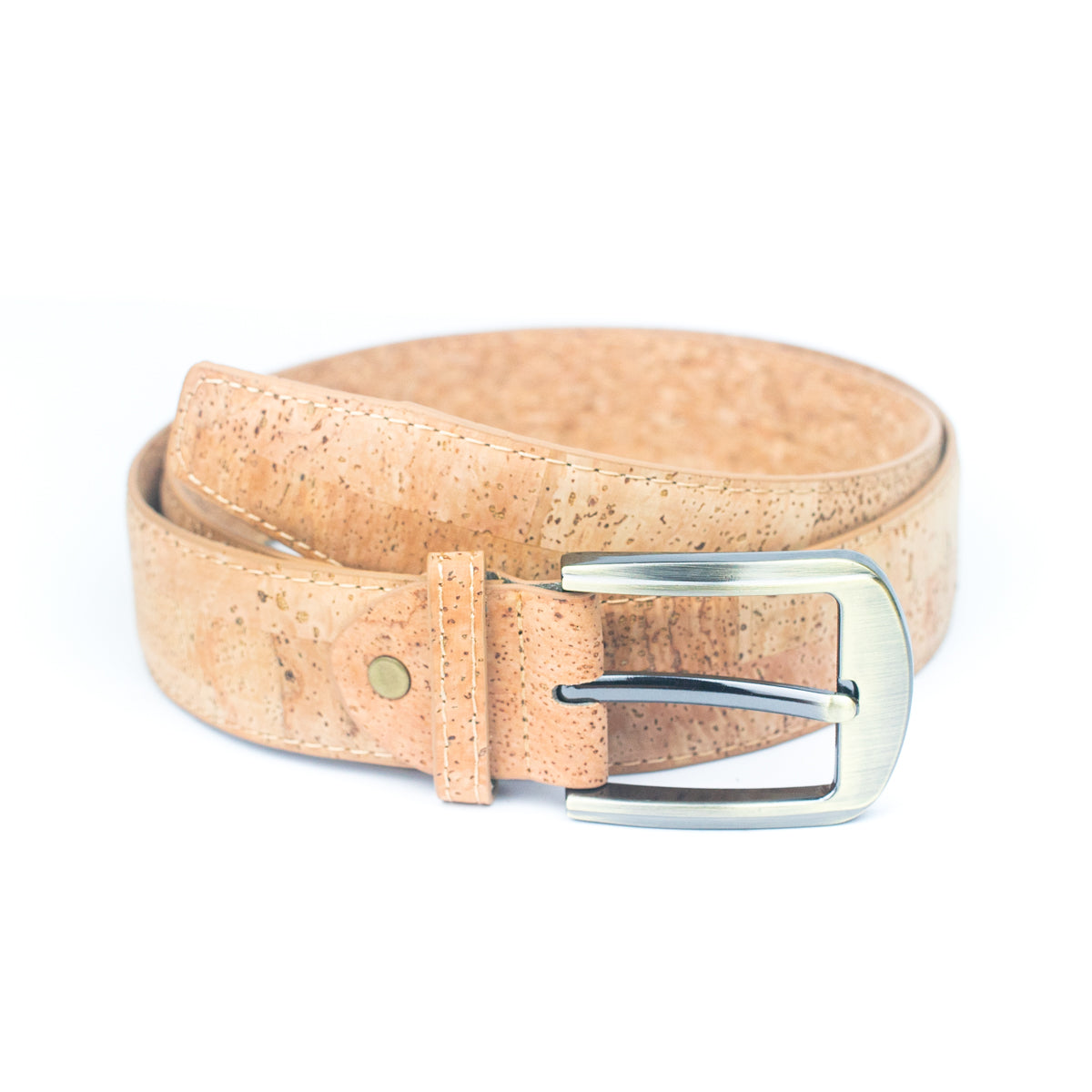 Natural Cork Men's Belt Width4cm with Thick dark bronze Metal Buckle ...