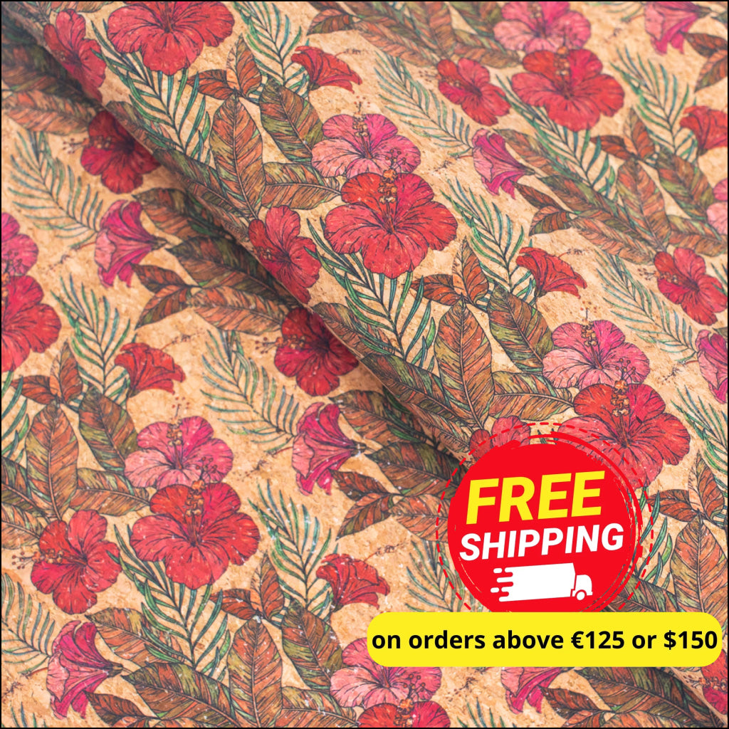 Florals pattern Cork fabric COF-321-A – MB Cork