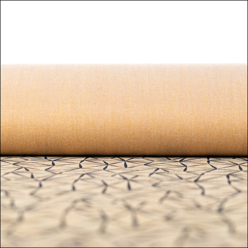 Natural Cork Fabric with Black Geometric Pattern COF-666 – MB Cork