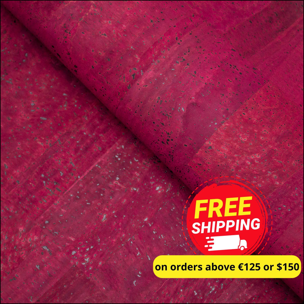 Premium Solid Bordeaux Cork Fabric COF-130 – MB Cork