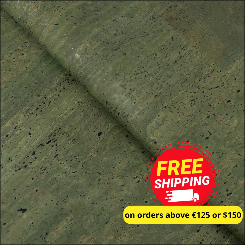 Premium Solid dark green Cork Fabric COF-124-B – MB Cork