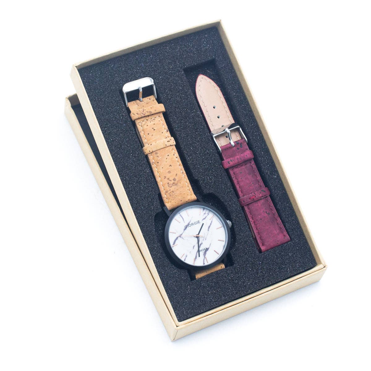 Natural Cork watch face with Strap unisex Watch WA-304-BOX – MB Cork