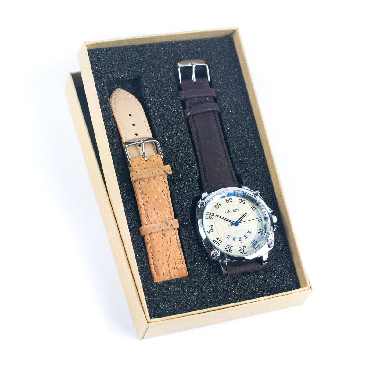Natural Cork watch man fashion Watch WA-408-BOX（with box） – MB Cork