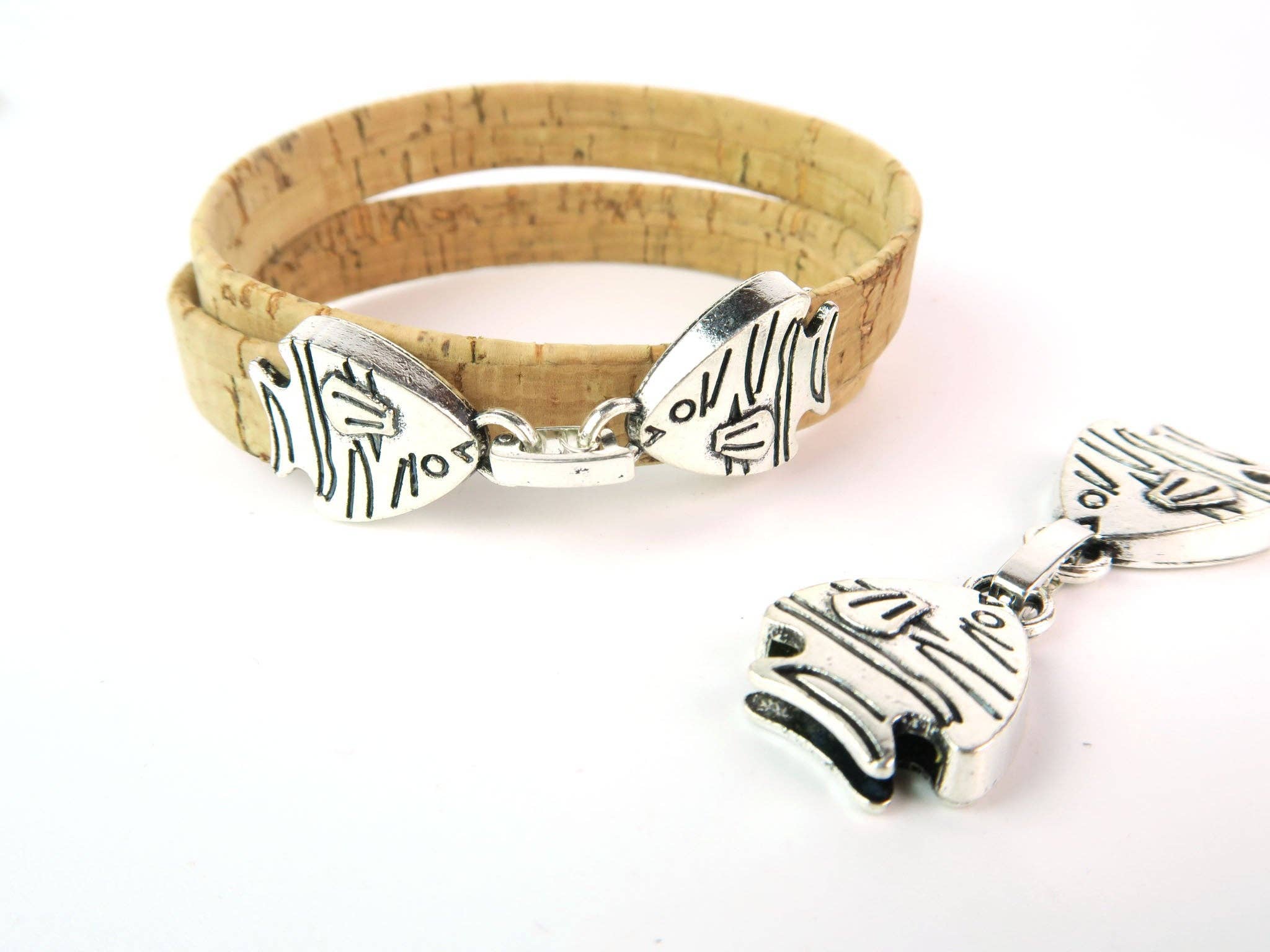 10Pcs for 10mm flat leather fish snap clasp, Antique silver jewelry su ...