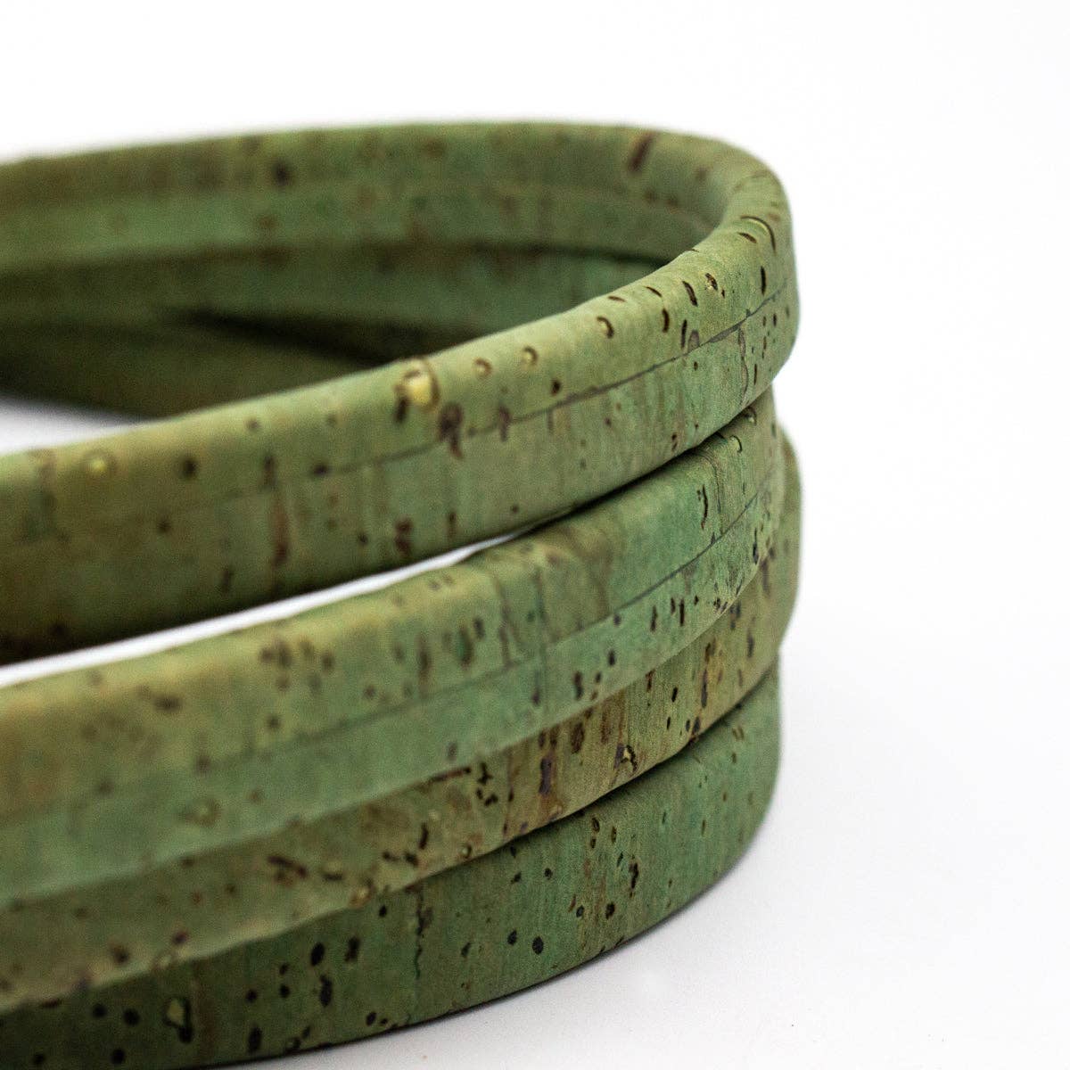 10x5mm green color Licorice Cork Cord Leather Portuguese cork COR-345 ...
