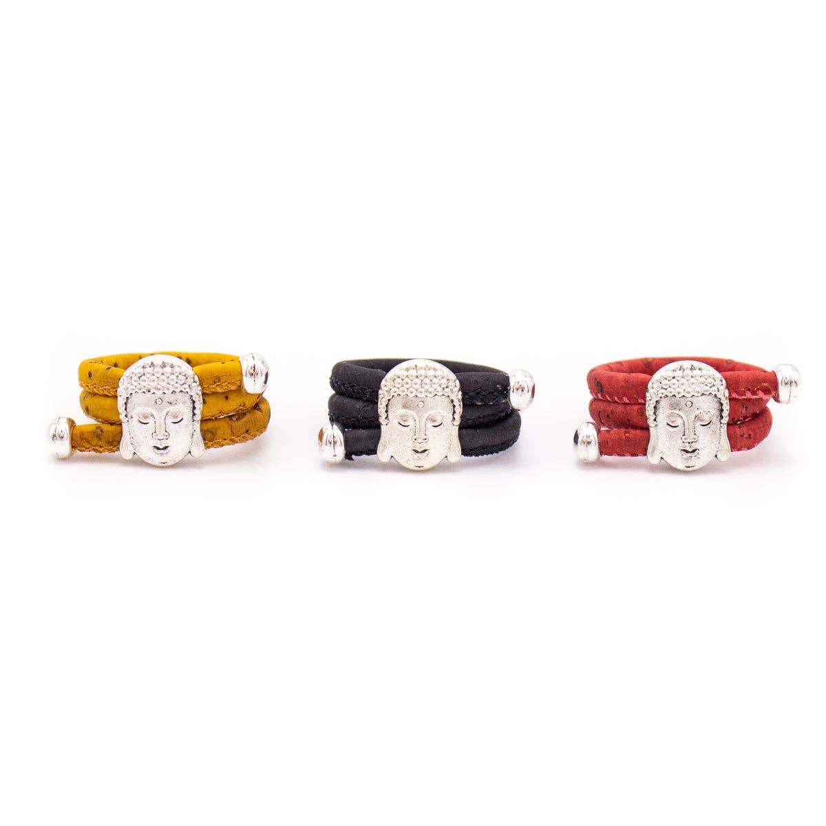 Colorful Buddha head ring handmade original natural Cork Rings RW-002 ...