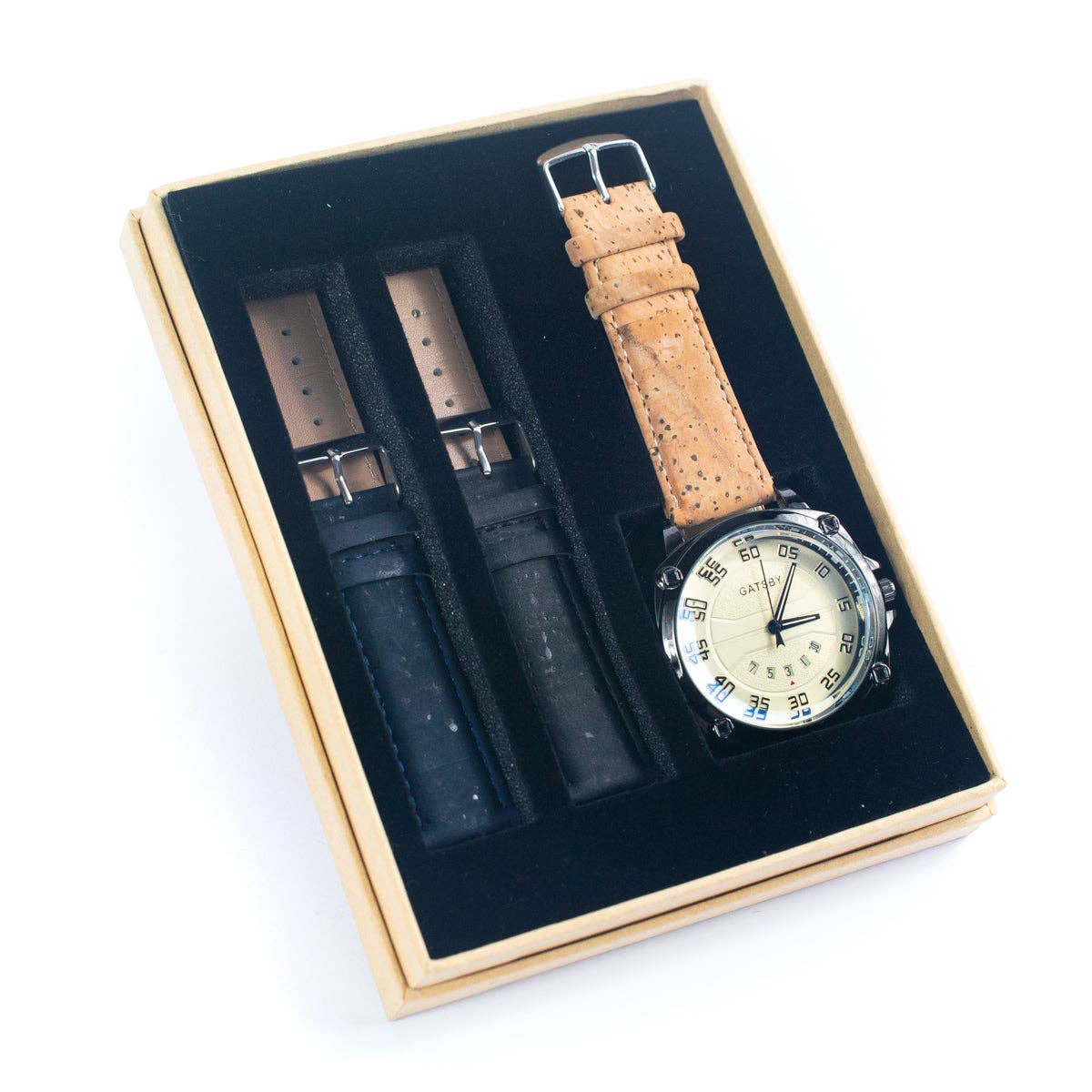 Natural Cork watch Man fashion Watch WA-408-BOX-2（with box） – MB Cork