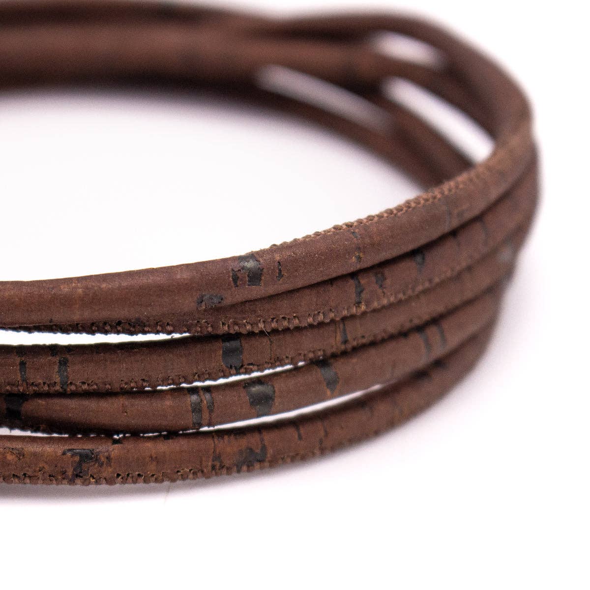 4mm Dark brown rustic round cork cord COR-463(10 meters) – MB Cork