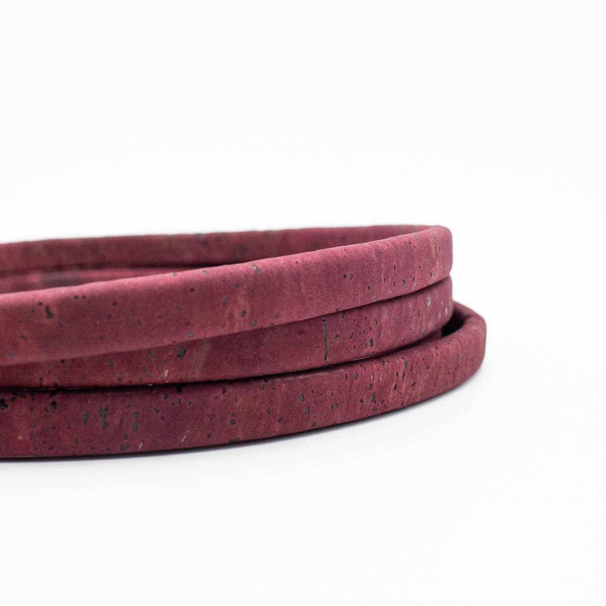10x5mm Wine red color Licorice Cork Cord Leather Portuguese cork COR-3 ...