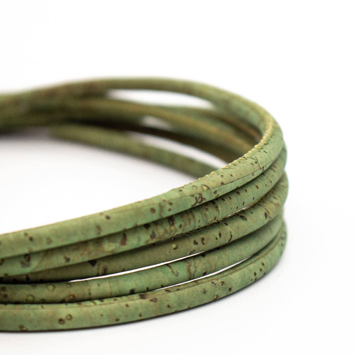 5mm round green cork cord COR-334(10 meters) – MB Cork